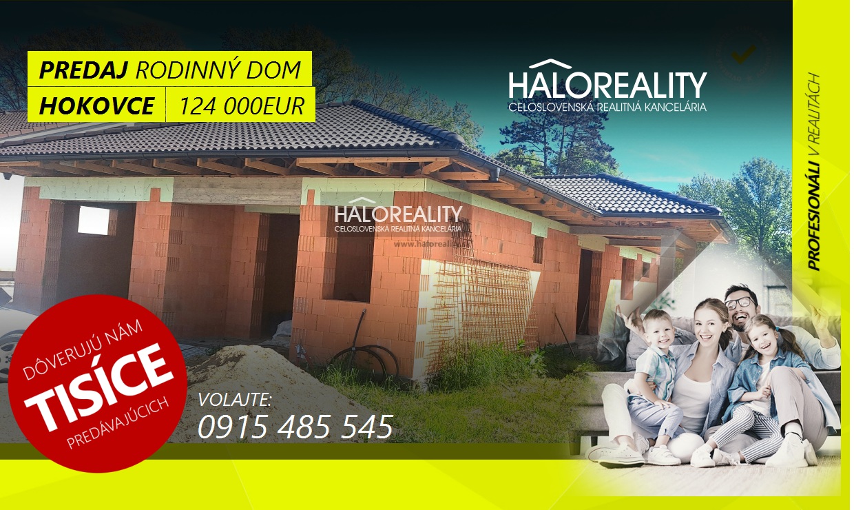Predaj, rodinný dom Hokovce - VO VÝSTAVBE - ZNÍŽENÁ CENA - EXKLUZÍVNE ...